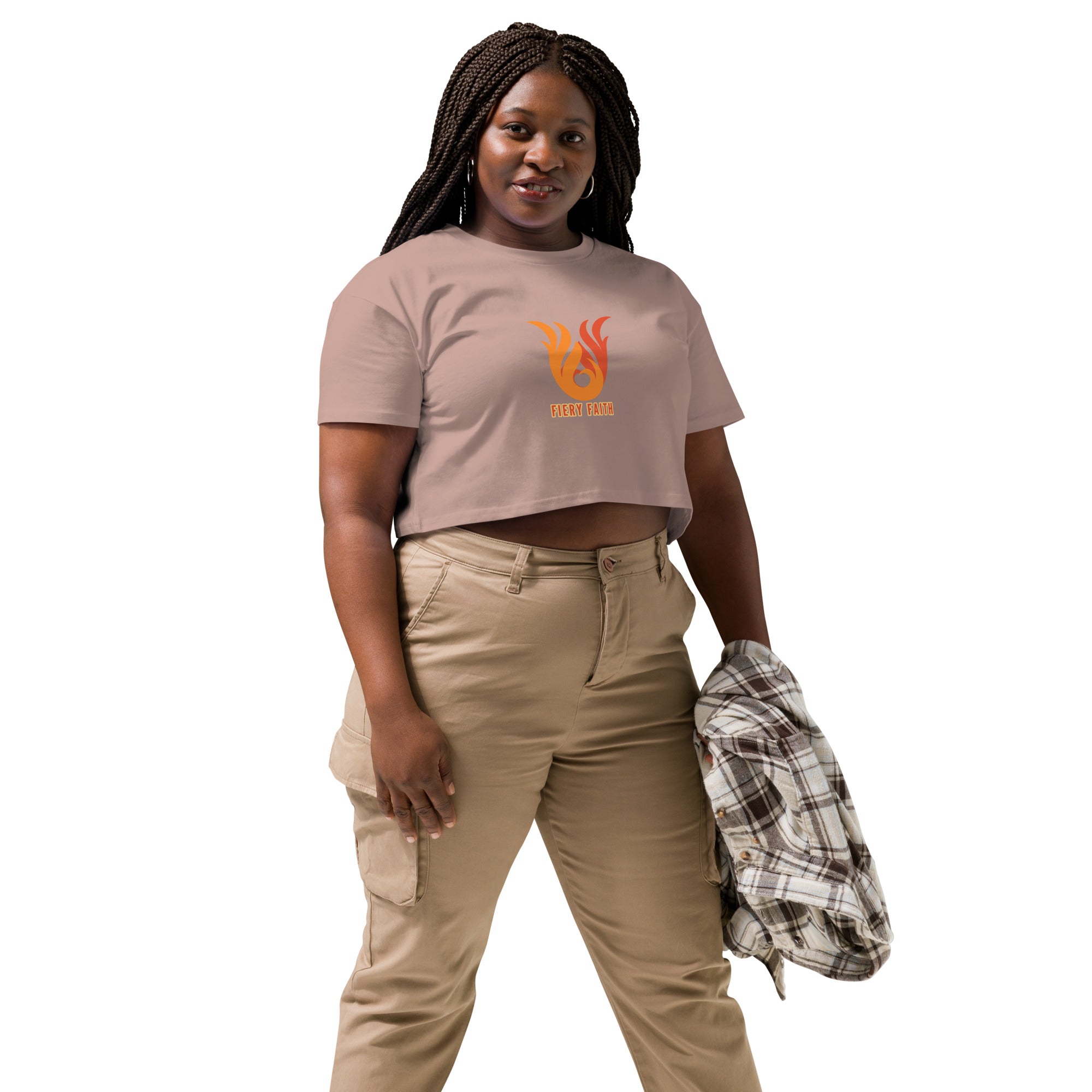 Pray Slay Repeat Women’s Crop Top – Fiery Faith